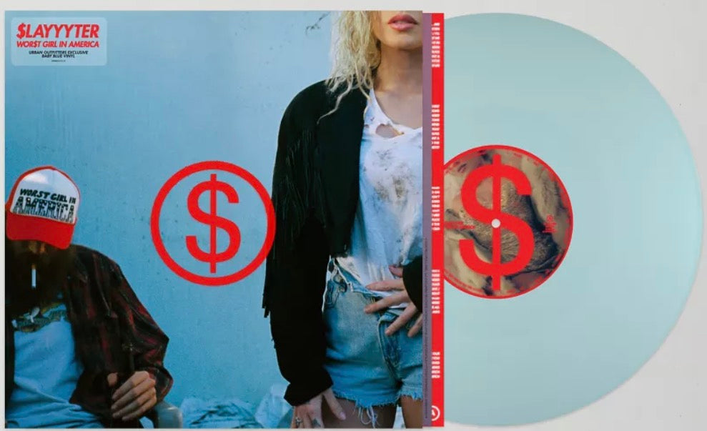 Slayyyter - WOR$T GIRL IN AMERICA Baby Blue LP Import – Turn It Up ...